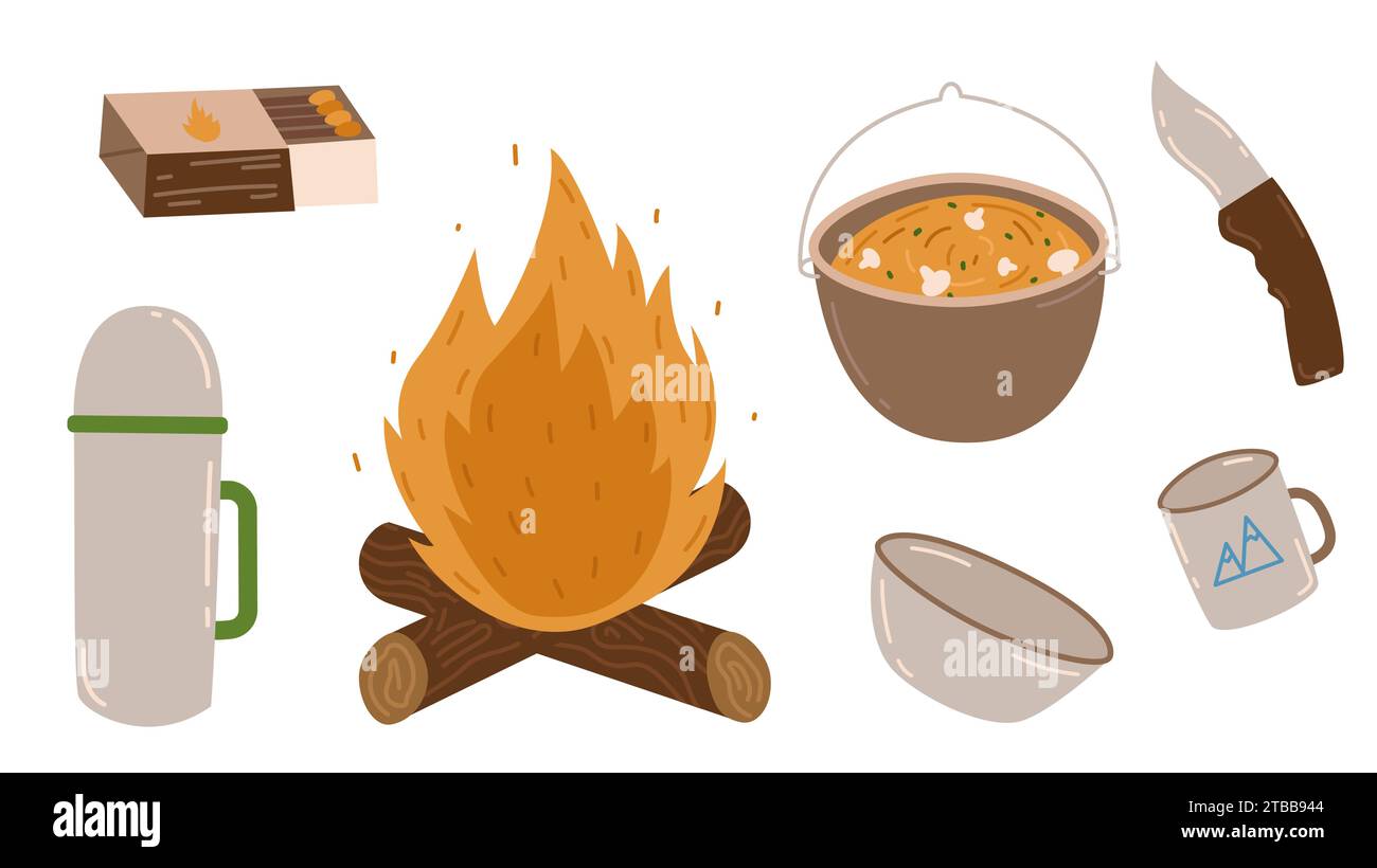 Camp Fire Smores Clip Art