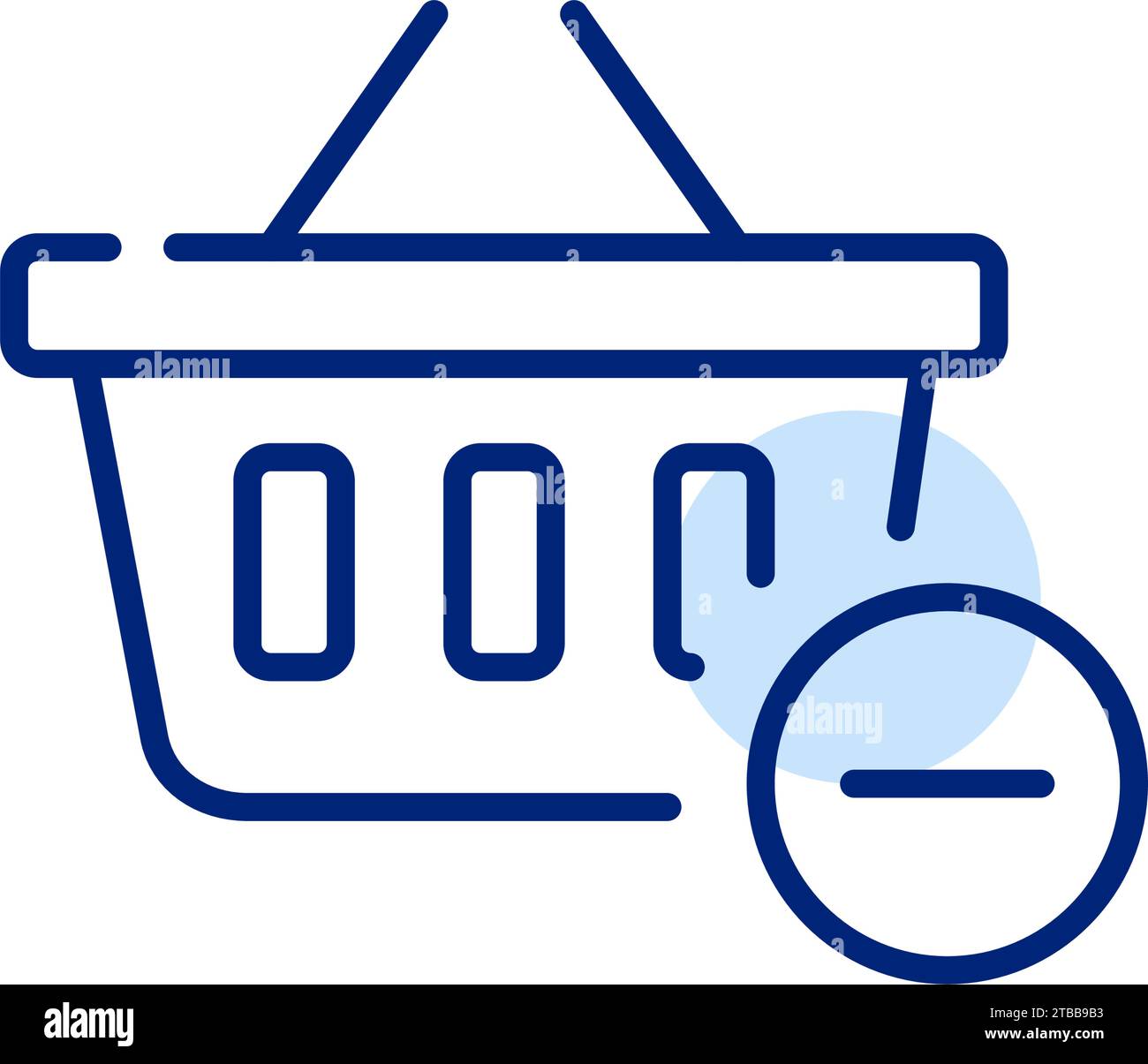 Remove item from shopping cart. Basket and minus symbol. Pixel perfect ...