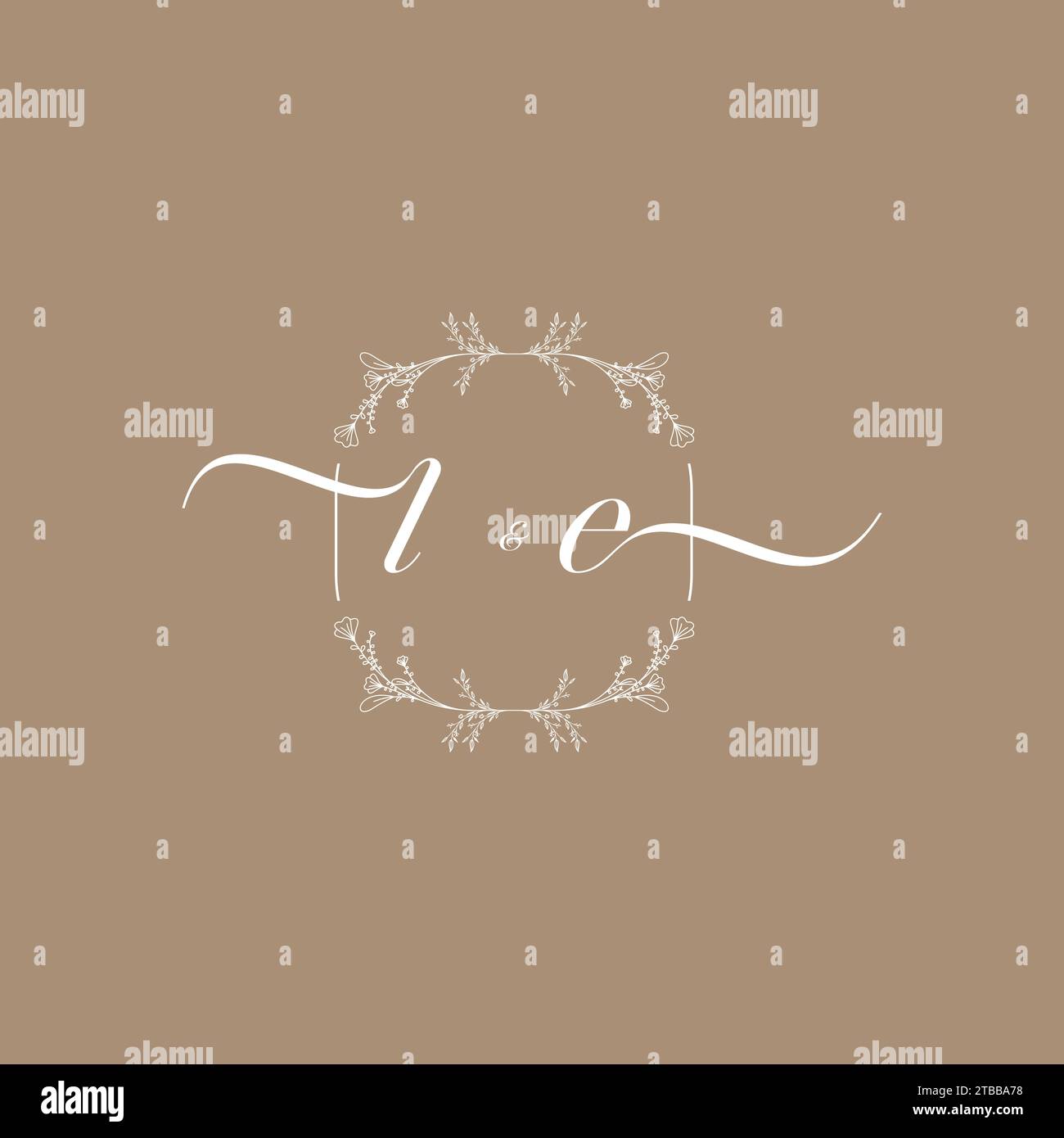 LE handwriting logo of initial signature, wedding and fashion concept ...