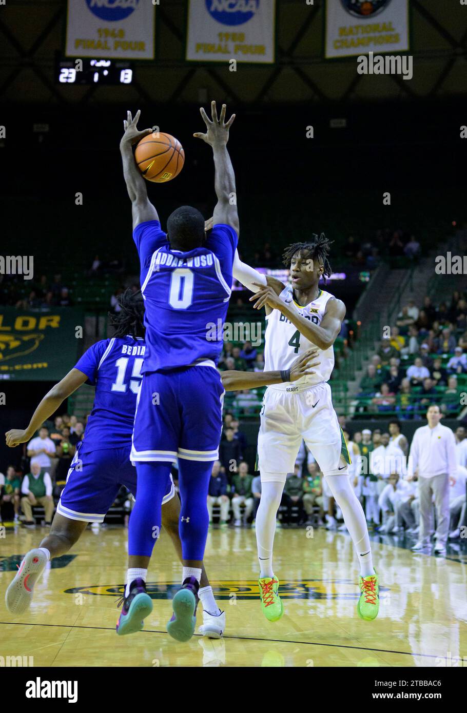 December 5 2023: Seton Hall Pirates guard Dylan Addae-Wusu (0) blocks a ...