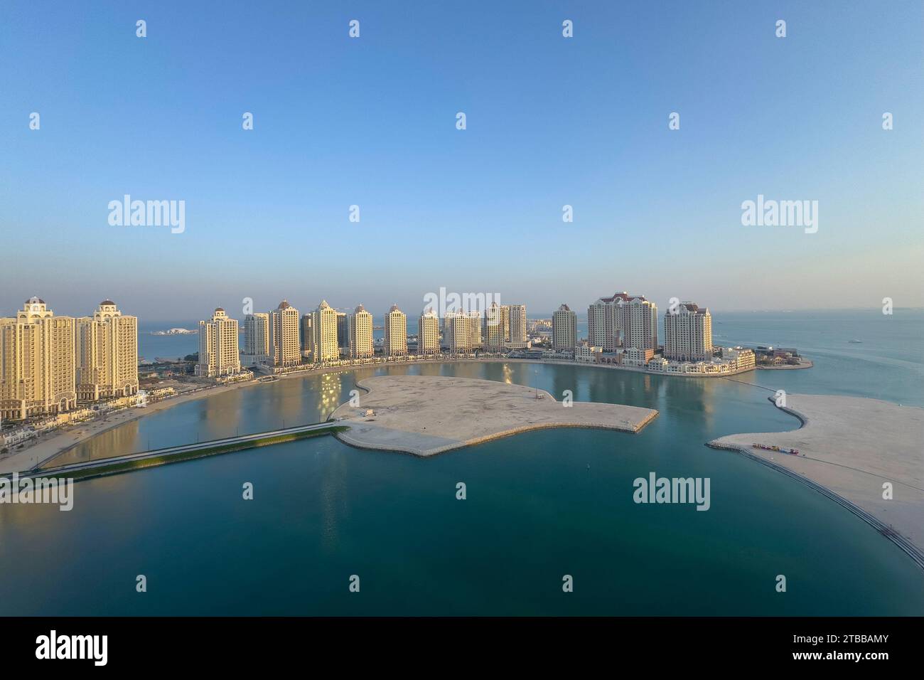 Viva Bahria Residential buildings in the Pearl Qatar, an artificial ...