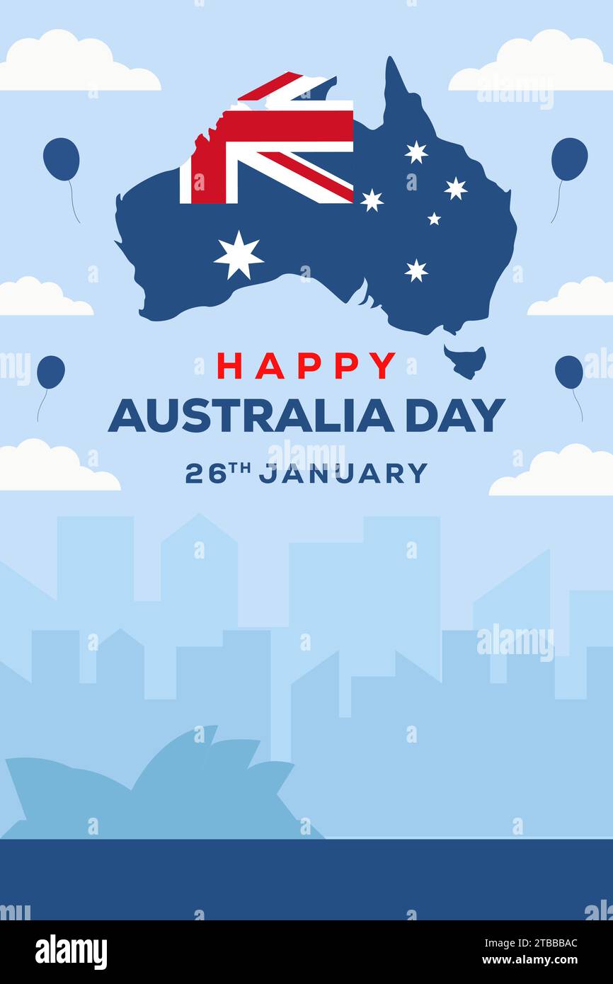flat design happy australia day Stock Vector Image & Art - Alamy