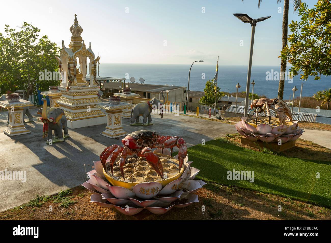 Statues in Zhen Jian Tong Xiu Hui Temple Complex in Poon Saan, a small ...