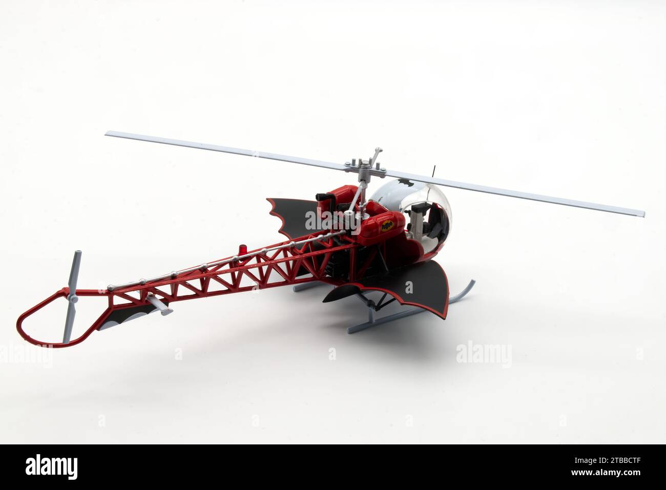 Batcopter model replica from 1966 Batman Tv Movie. Side view Stock ...
