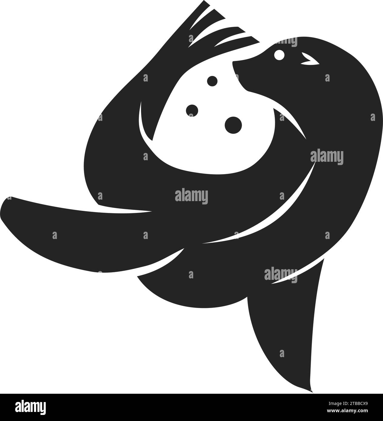 Sea Lion Logo template Isolated. Brand Identity. Icon Abstract Vector ...