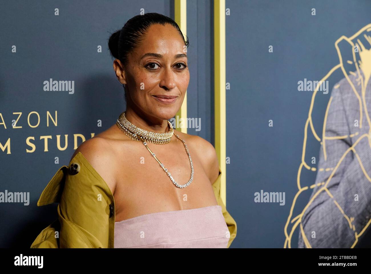 Tracee Ellis Ross poses at the premiere of the film "American Fiction ...