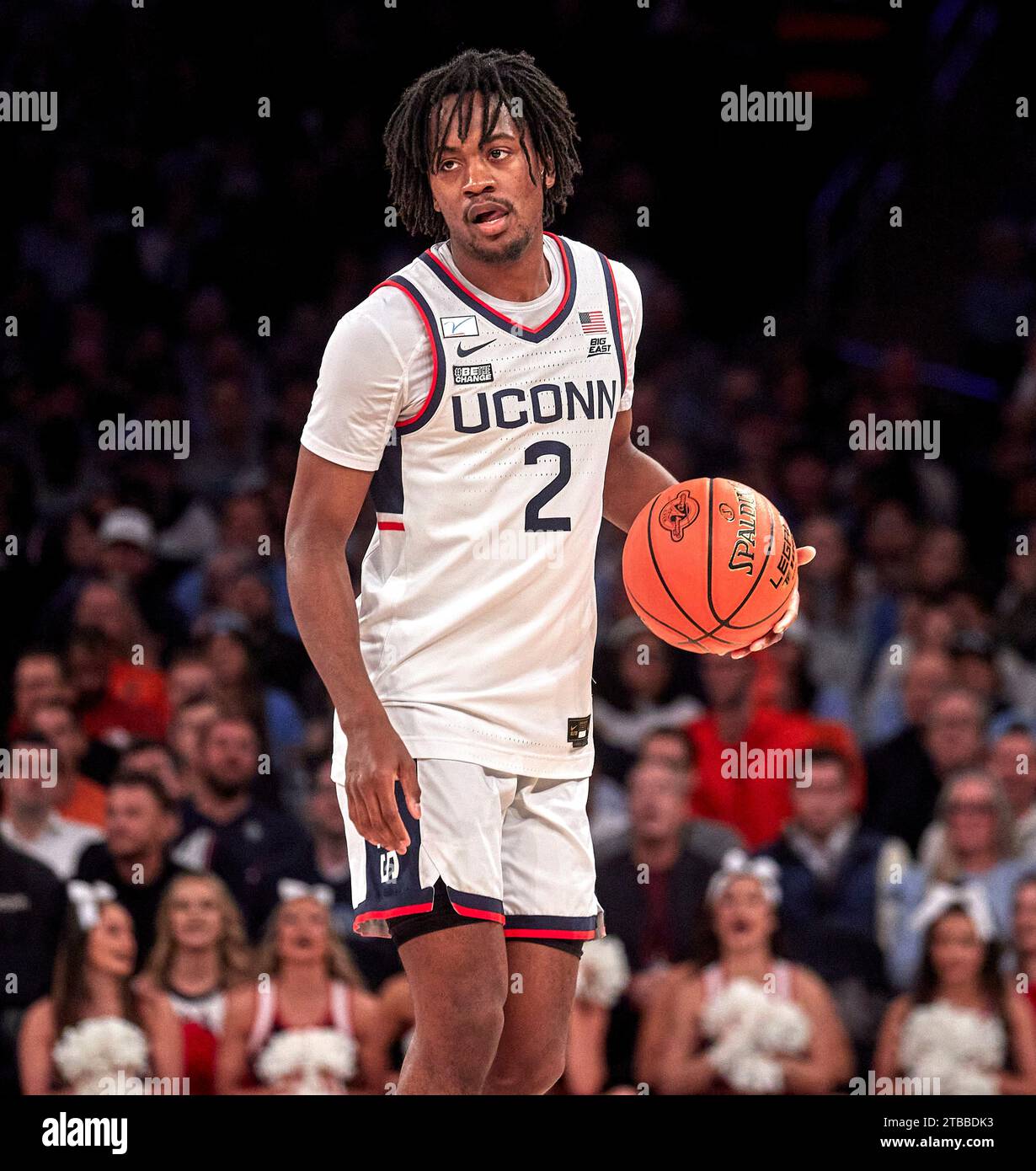 Connecticut Huskies guard Tristen Newton (2) during the Jimmy V Classic ...