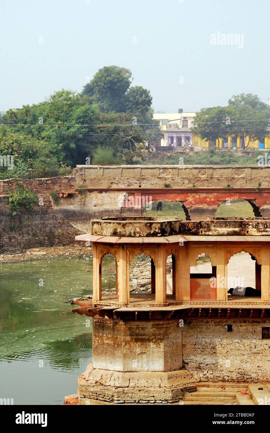 Partial view of Jal Mahal, Deeg Palace complex, Rajasthan, India Stock ...