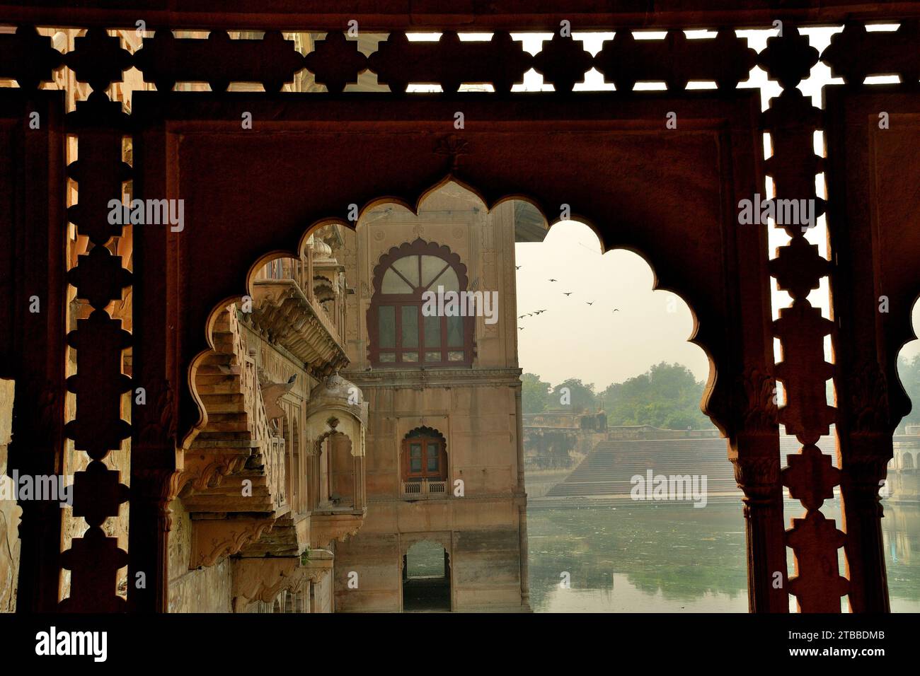 Partial view of Jal Mahal, Deeg Palace complex, Rajasthan, India Stock ...