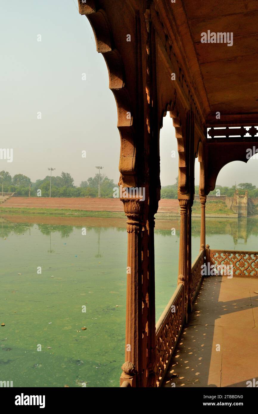 Partial view of Jal Mahal, Deeg Palace complex, Rajasthan, India Stock ...