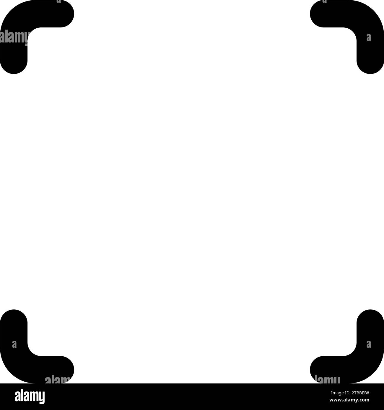 Camera frame viewfinder screen icon. Photo focus icon. Black square ...