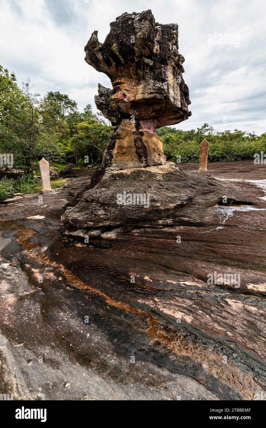 Phu Phra Bat Historical Park, natural eroded mushroom stone, with ...