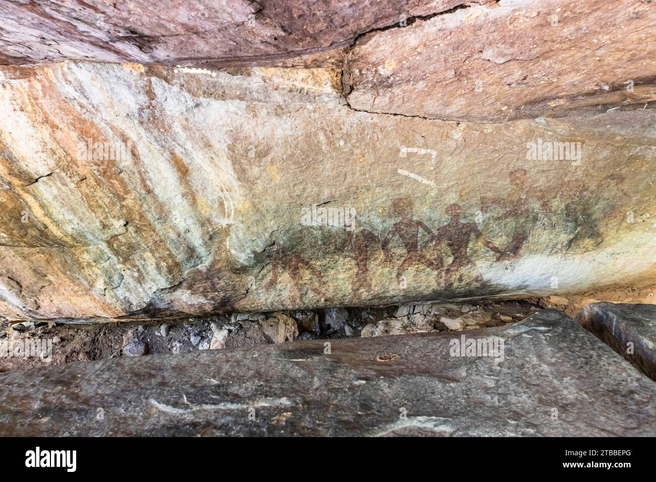 Phu Phra Bat Historical Park, prehistoric rock paintings at rock ...