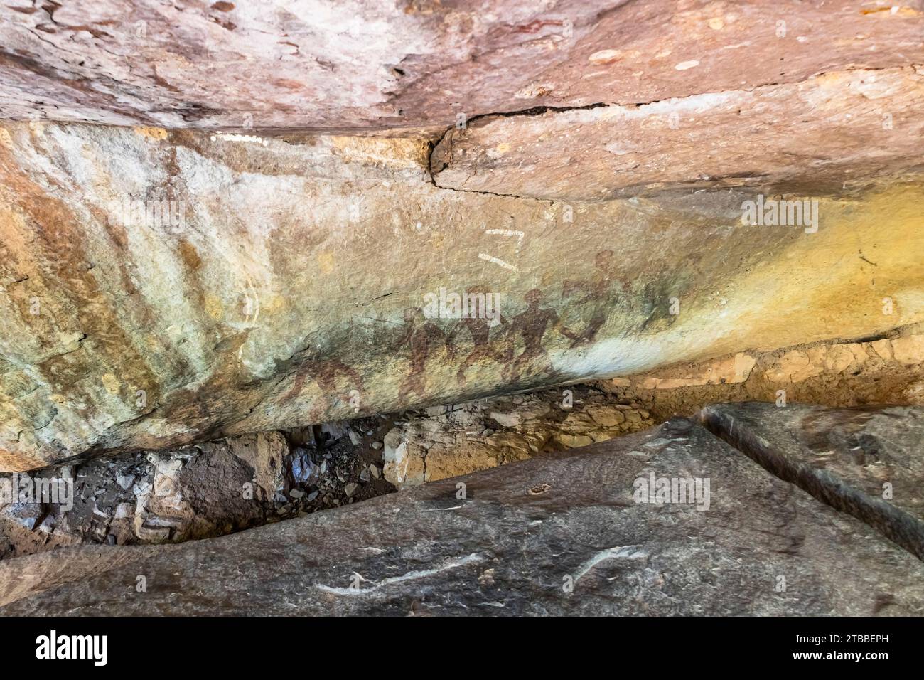 Phu Phra Bat Historical Park, prehistoric rock paintings at rock ...