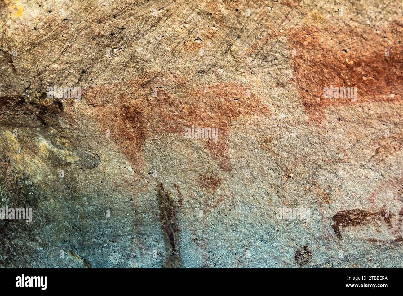 Phu Phra Bat Historical Park, prehistoric rock paintings at rock ...