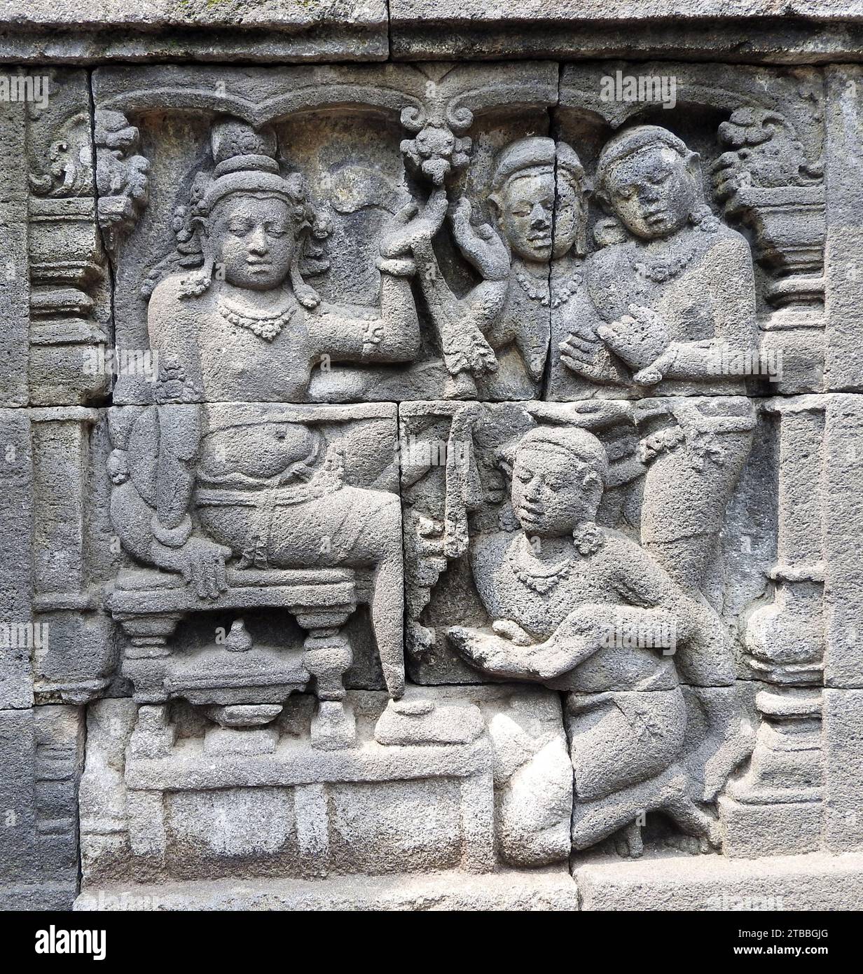 bas- relief panels in the ninth century mahayana buddhist temple of ...