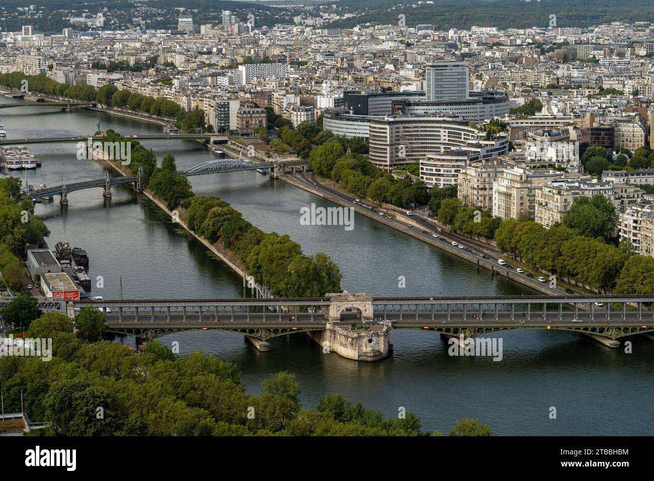 Paris cityscape, aerial view of Paris, The River Seine Stock Photo - Alamy
