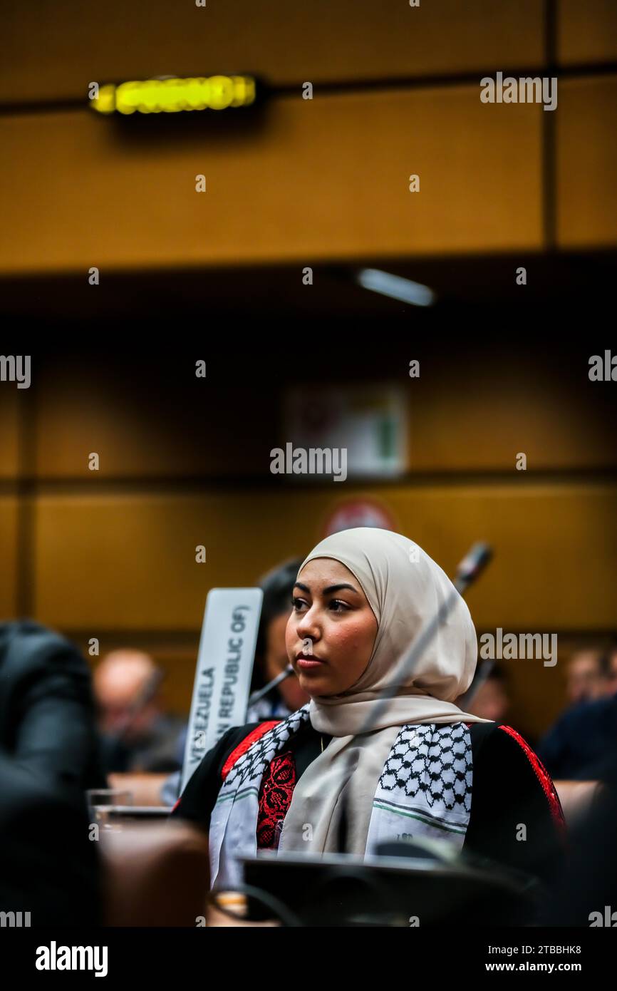 Vienna, Austria, Austria. 5th Dec, 2023. Guests sit in the conference ...