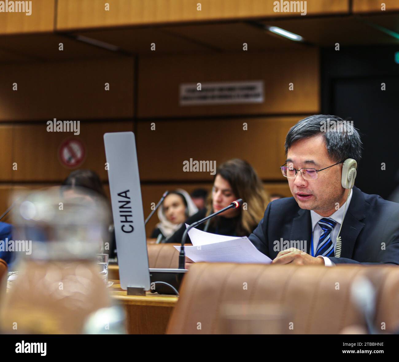 Vienna, Austria, Austria. 5th Dec, 2023. Representative of China ...