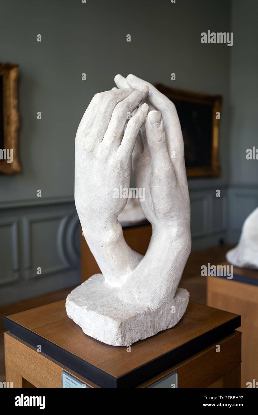 'The Cathedral' by August Rodin at Musée Rodin, art in Paris Stock ...