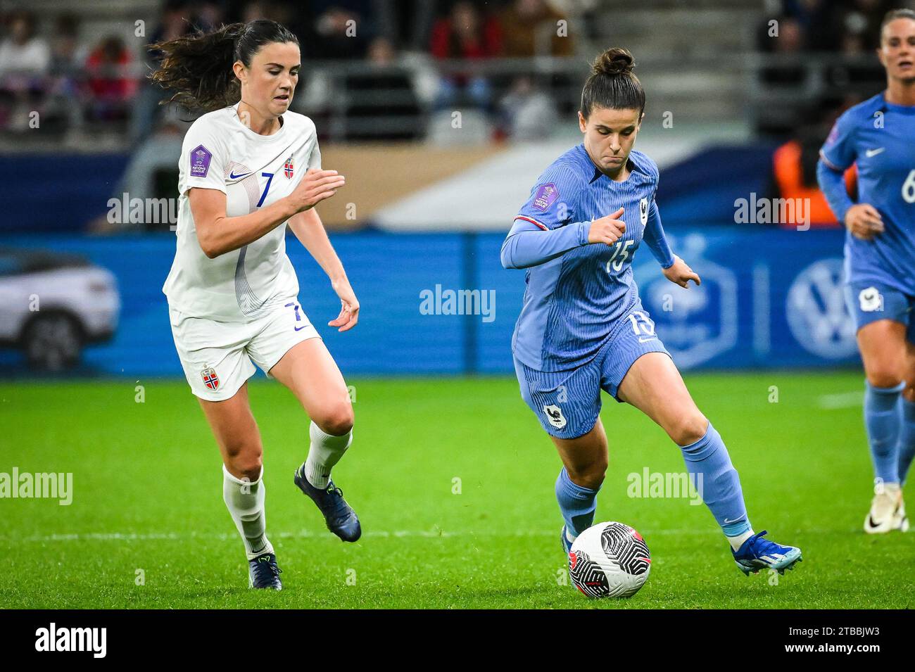 Ingrid SYRSTAD ENGEN of Norway and Mathilde BOURDIEU of France during ...