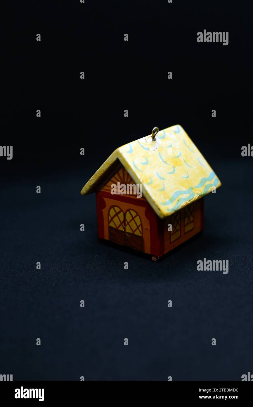 a Small House Black background Stock Photo - Alamy