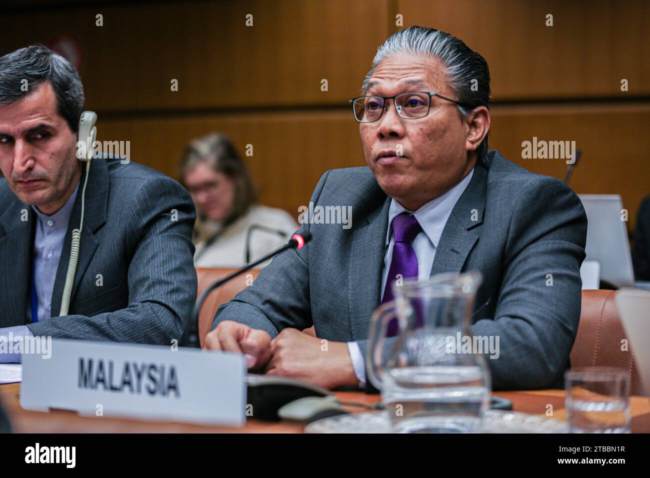 Vienna, Austria, Austria. 5th Dec, 2023. Representative of Malaysia to ...