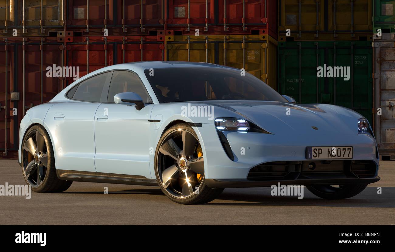 Porsche taycan turbo electric hi-res stock photography and images - Alamy