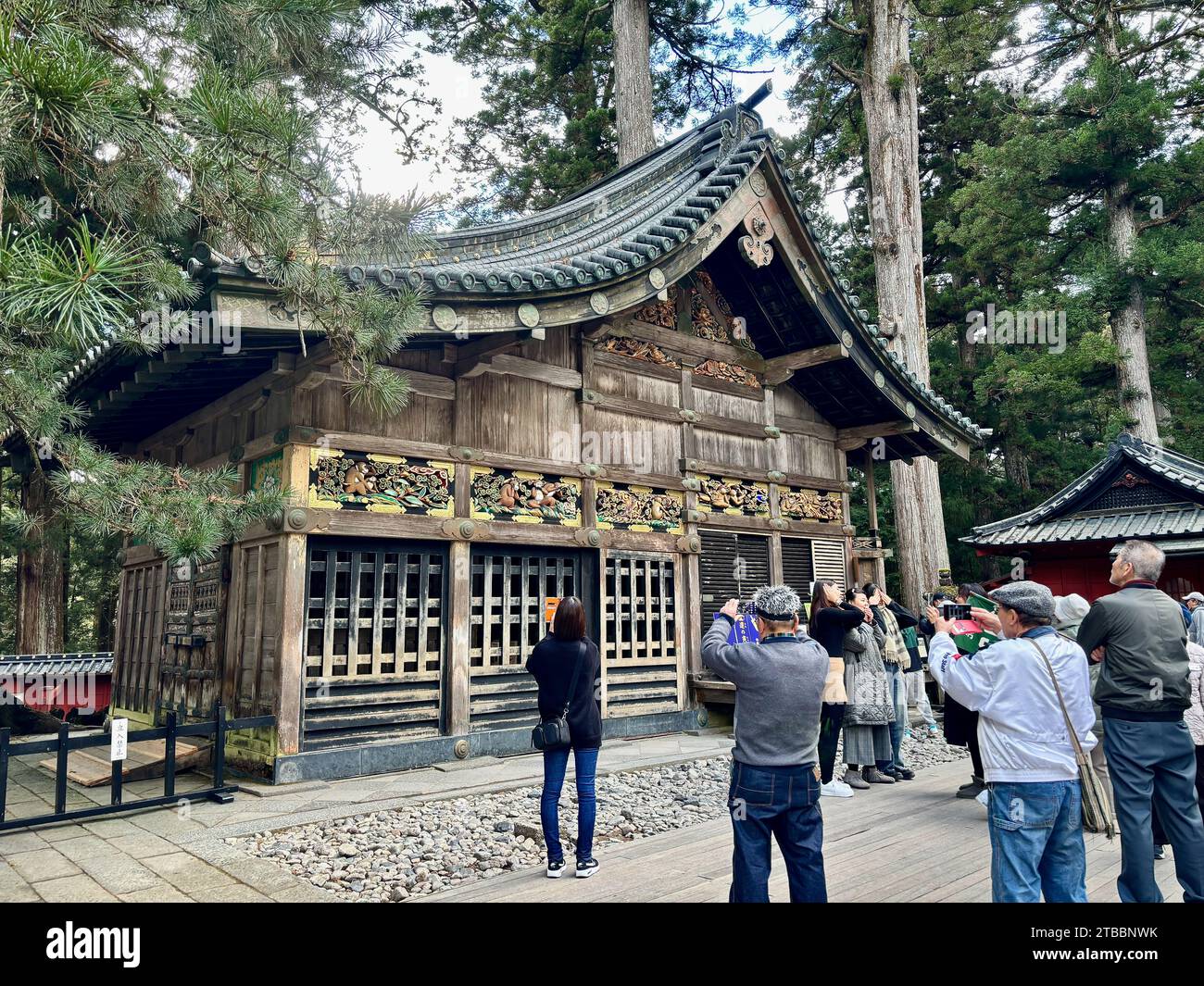 The Sacred Stable at Nikko Toshogu Shrine in Nikko, Japan. This ...