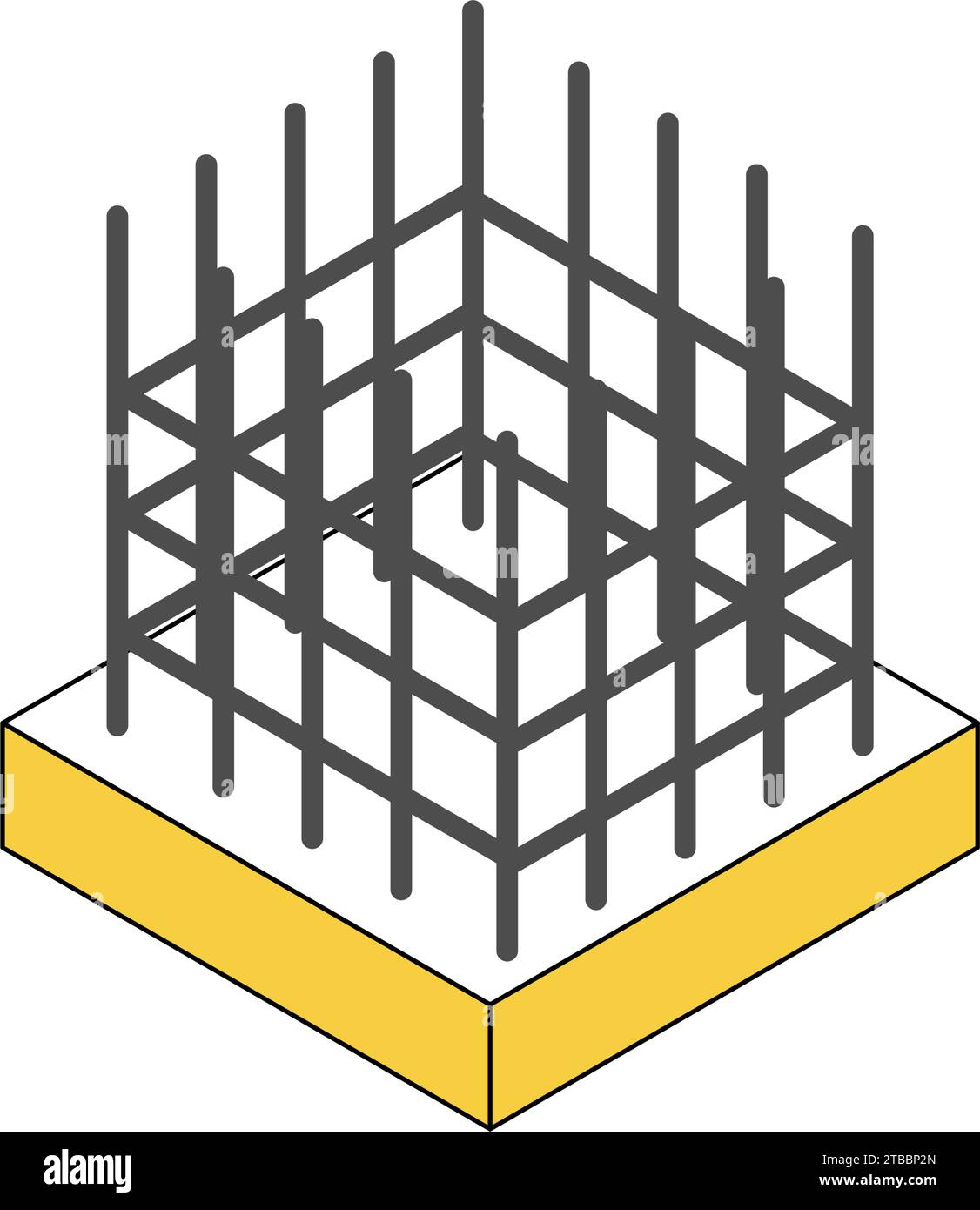 Illustrative illustration of building structure, isometric illustration ...
