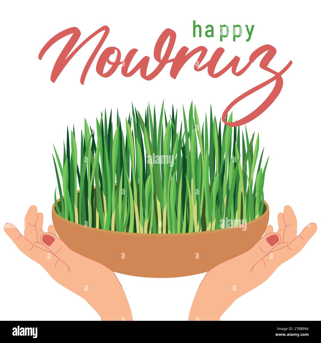 Postcard, congratulations on Navruz. Iranian religious holiday. March ...