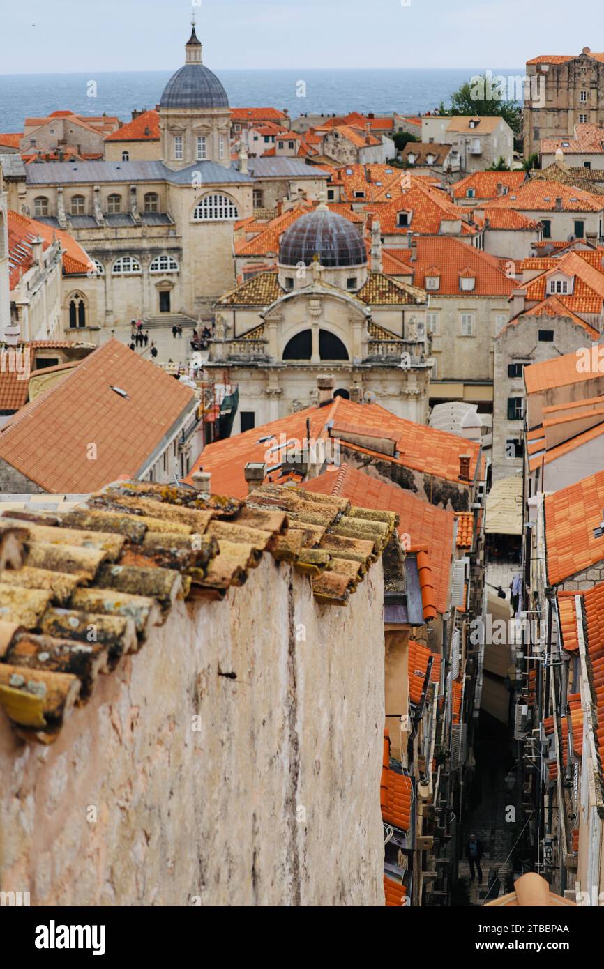 Old historical balkan town. Coast of Croatia. Dubrovnik city ...