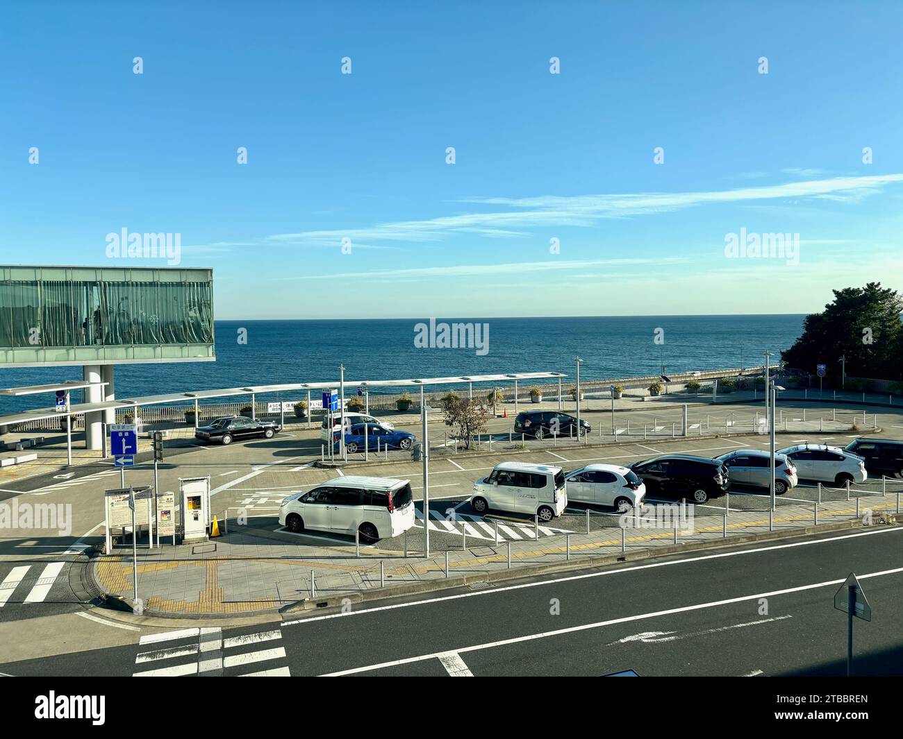 The Pacific Ocean as viewed from Hitachi Station. This station offers a ...