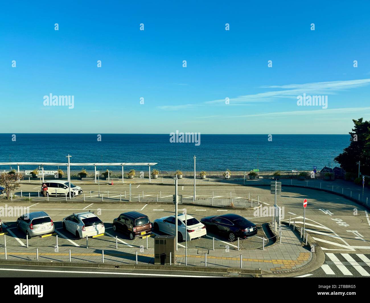 The Pacific Ocean as viewed from Hitachi Station. This station offers a ...