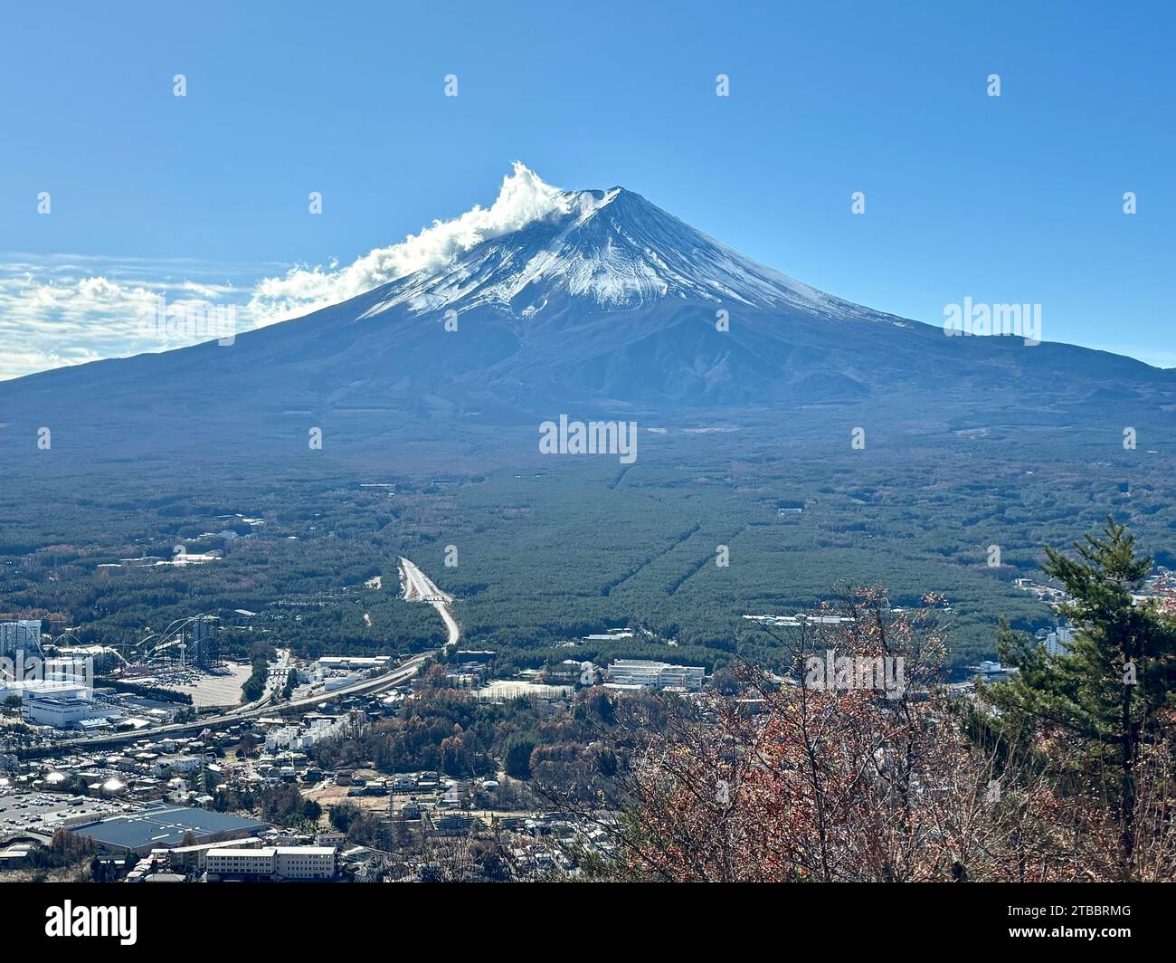 Mt. Fuji, as viewed from Tenjo-Yama Park on Mt. Tenjo in Japan. This ...