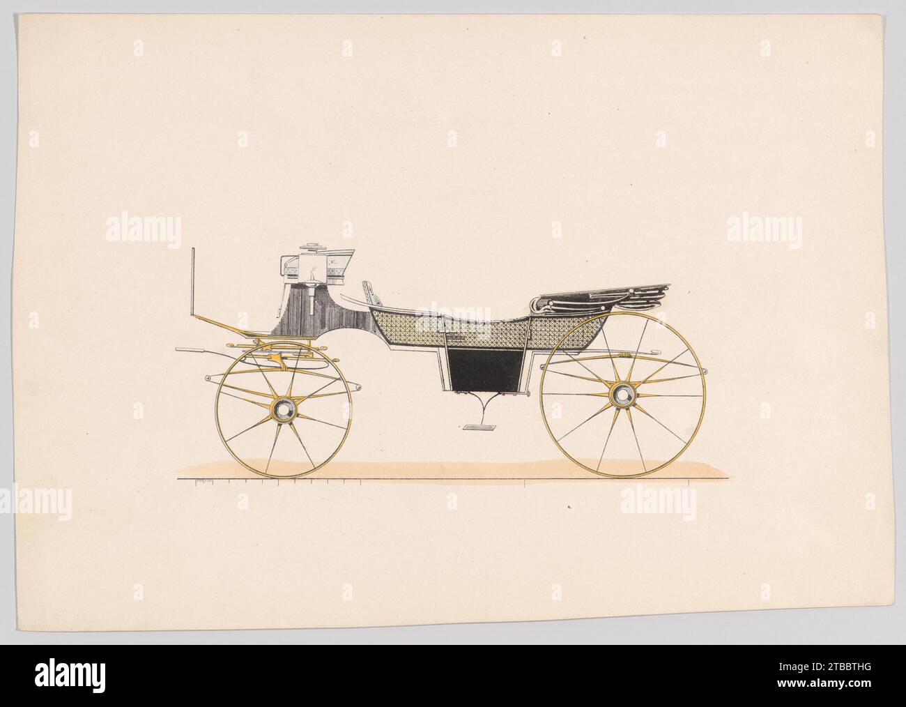 Design for Vis-A-Vis/Sociable Carriage 1923 by Anonymous, French, 19th ...