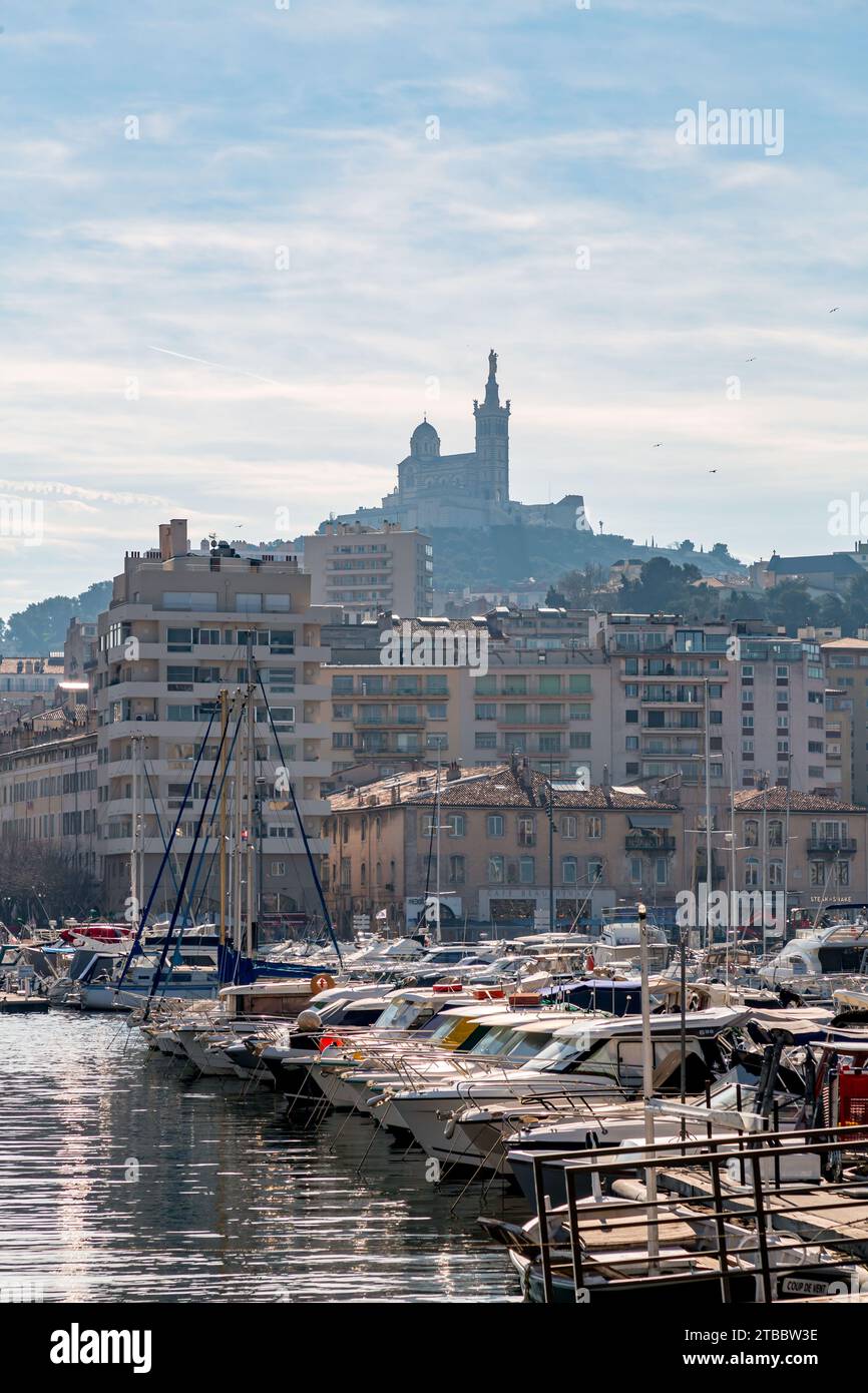 Marseille, France - January 28, 2022: The Old Port of Marseille ...