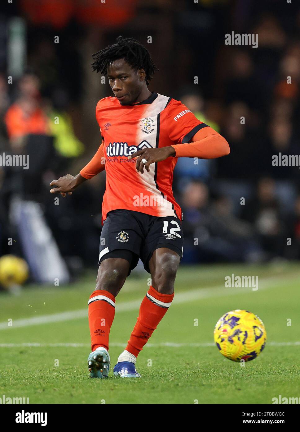 Luton, UK. 5th Dec, 2023. Issa Kabore of Luton Town during the Premier ...