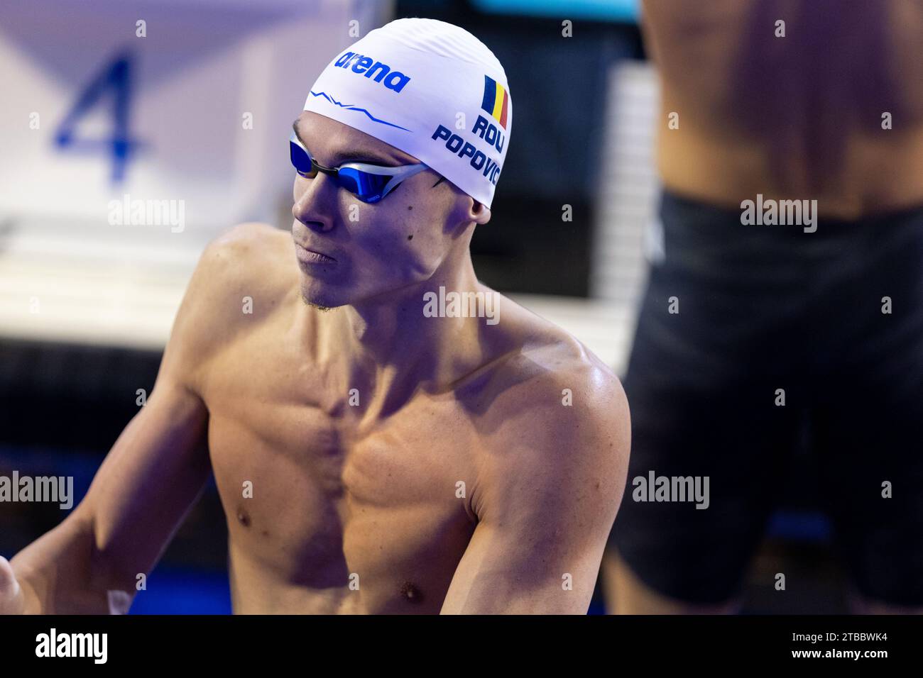 David Popovici of Romania during Men's 4x50m Medley Relay Heats at the ...