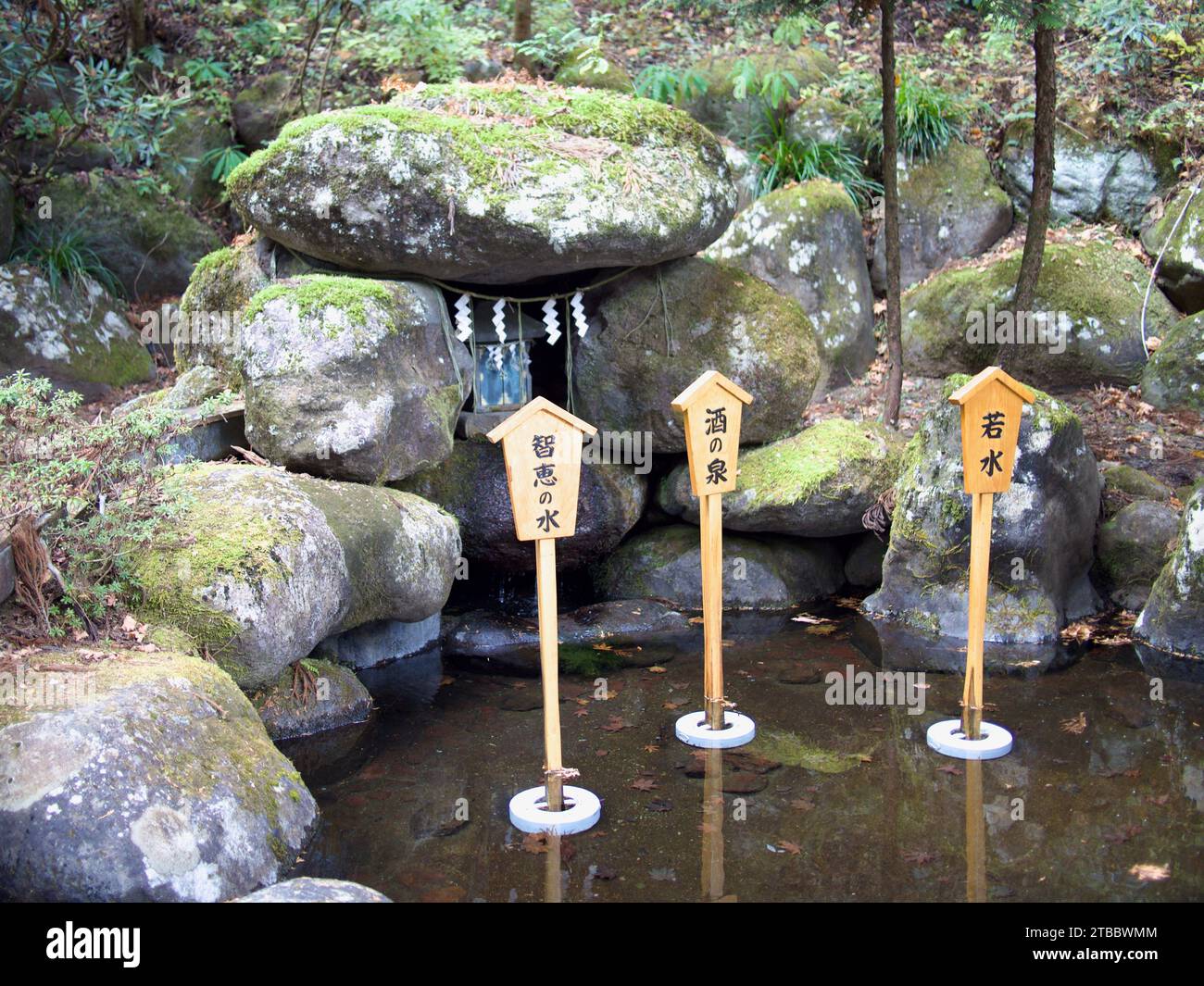 The Sacred Spring at Futarasan Shrine in Nikko. Water from this spring ...