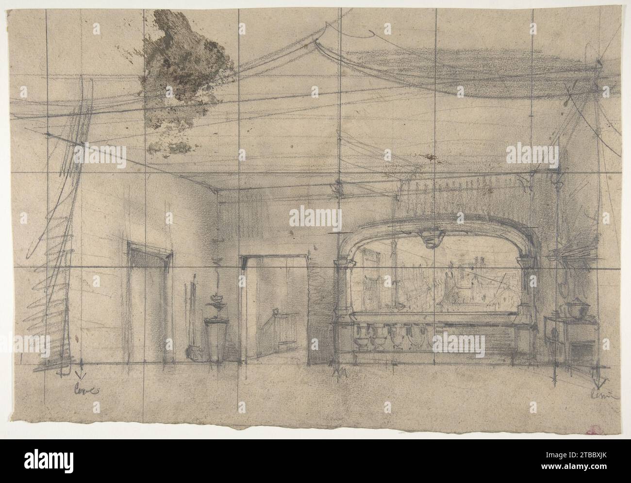 Design for a Stage Set at the Opera, Paris 1953 by Eugene Ciceri Stock ...