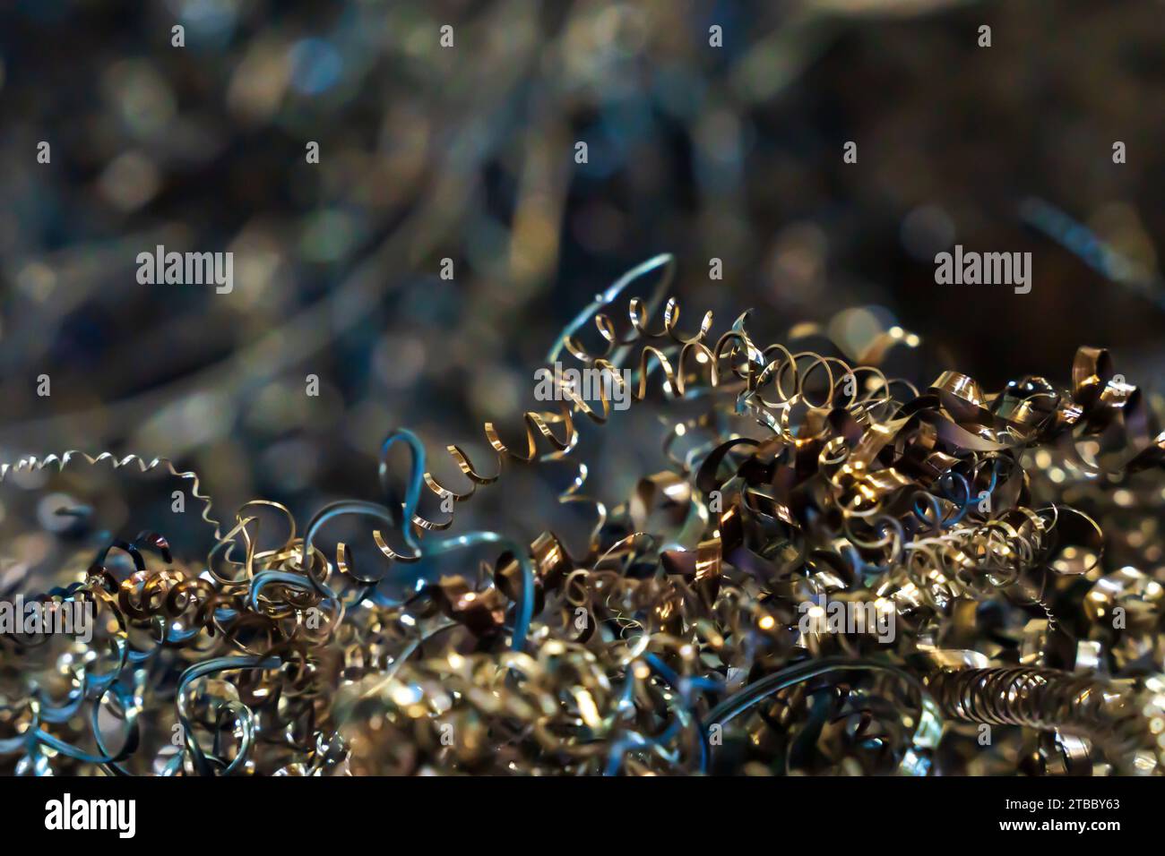 Iron steel or metal waste in the metal industry factory. Industrial ...
