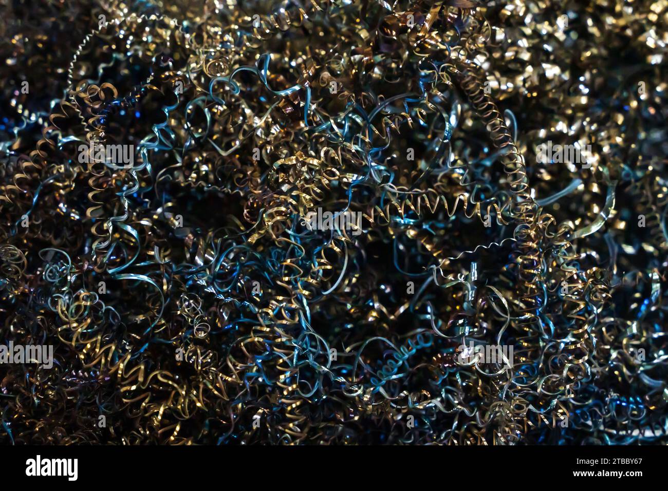 Iron steel or metal waste in the metal industry factory. Industrial ...