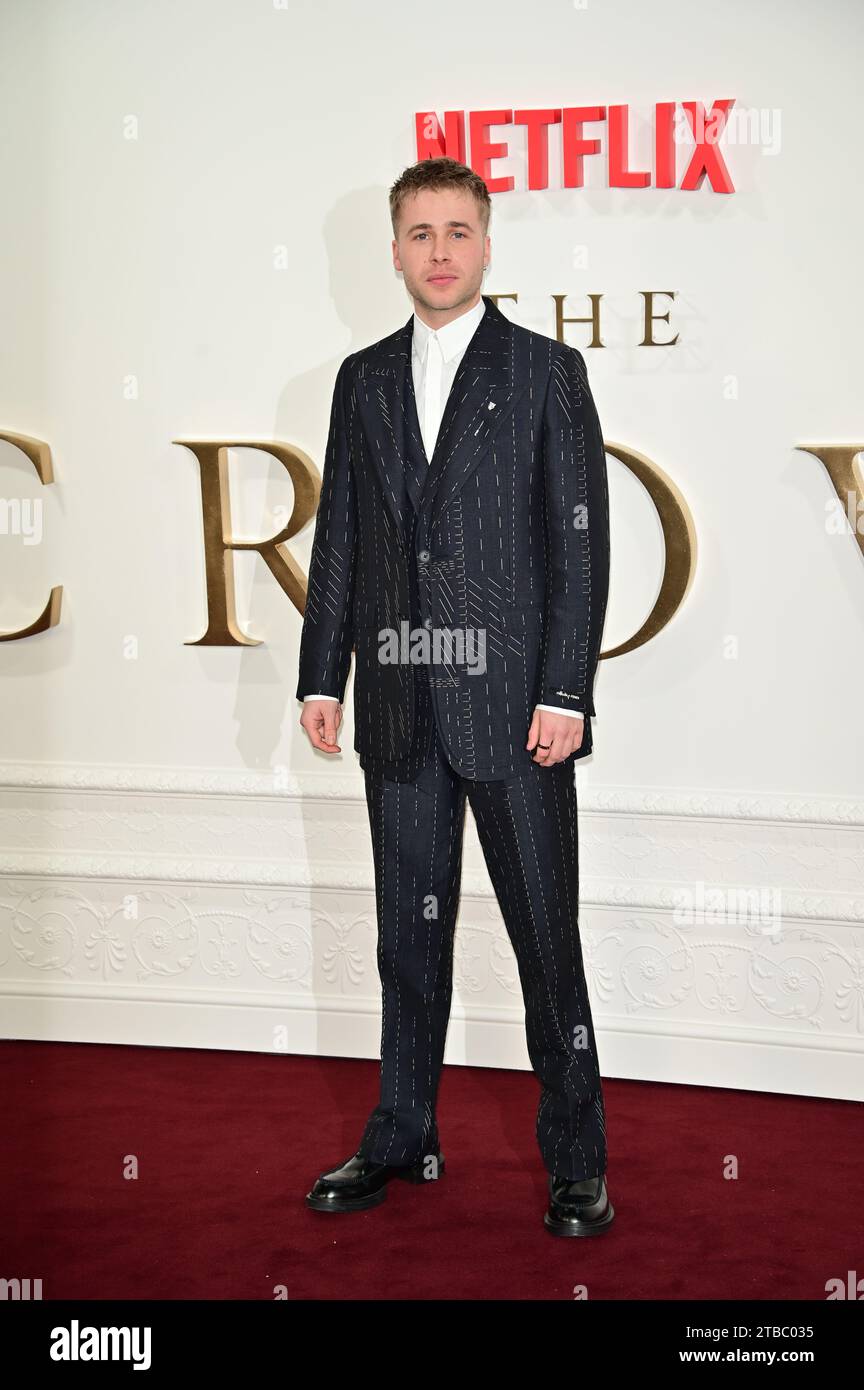 London, UK. 5th Dec, 2023. Ed McVey attends Netflix Presents The Crown ...