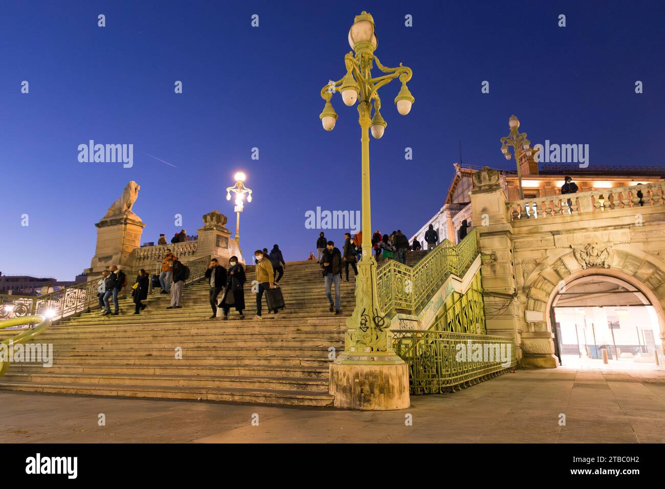 Marseille, France - January 28, 2022: Exterior view of the St. Charles ...