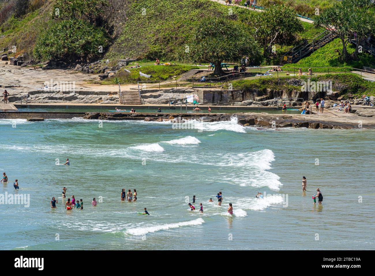 Ocean pool on Yamba Beach, Yamba, NSW AUstralia Stock Photo - Alamy