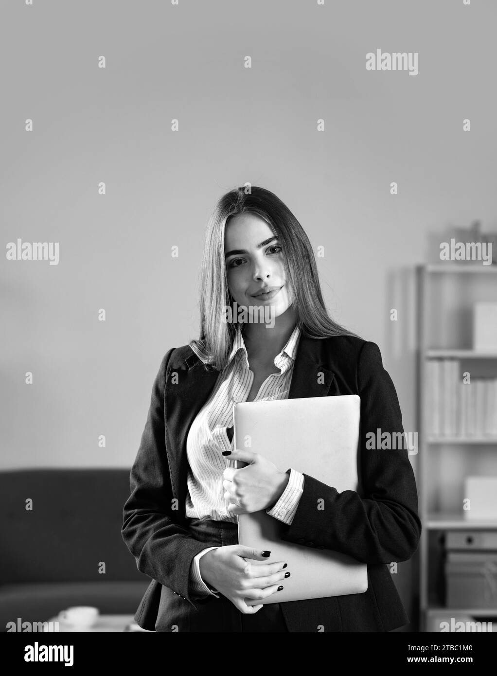 Portrait of business woman entrepreneur working in office, professional ...