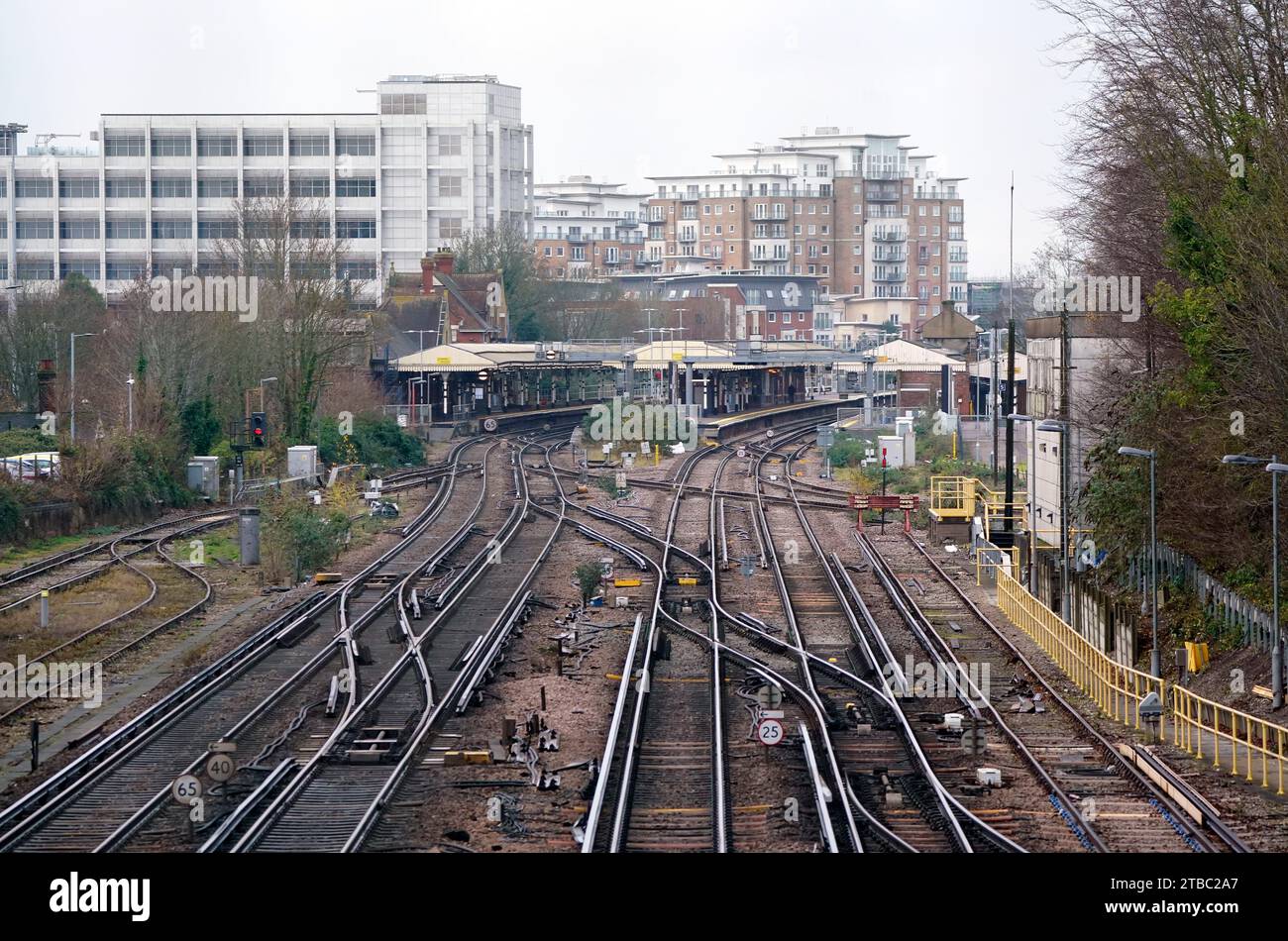 A view of Basingstoke Railway station in Hampshire. Some of the busiest ...