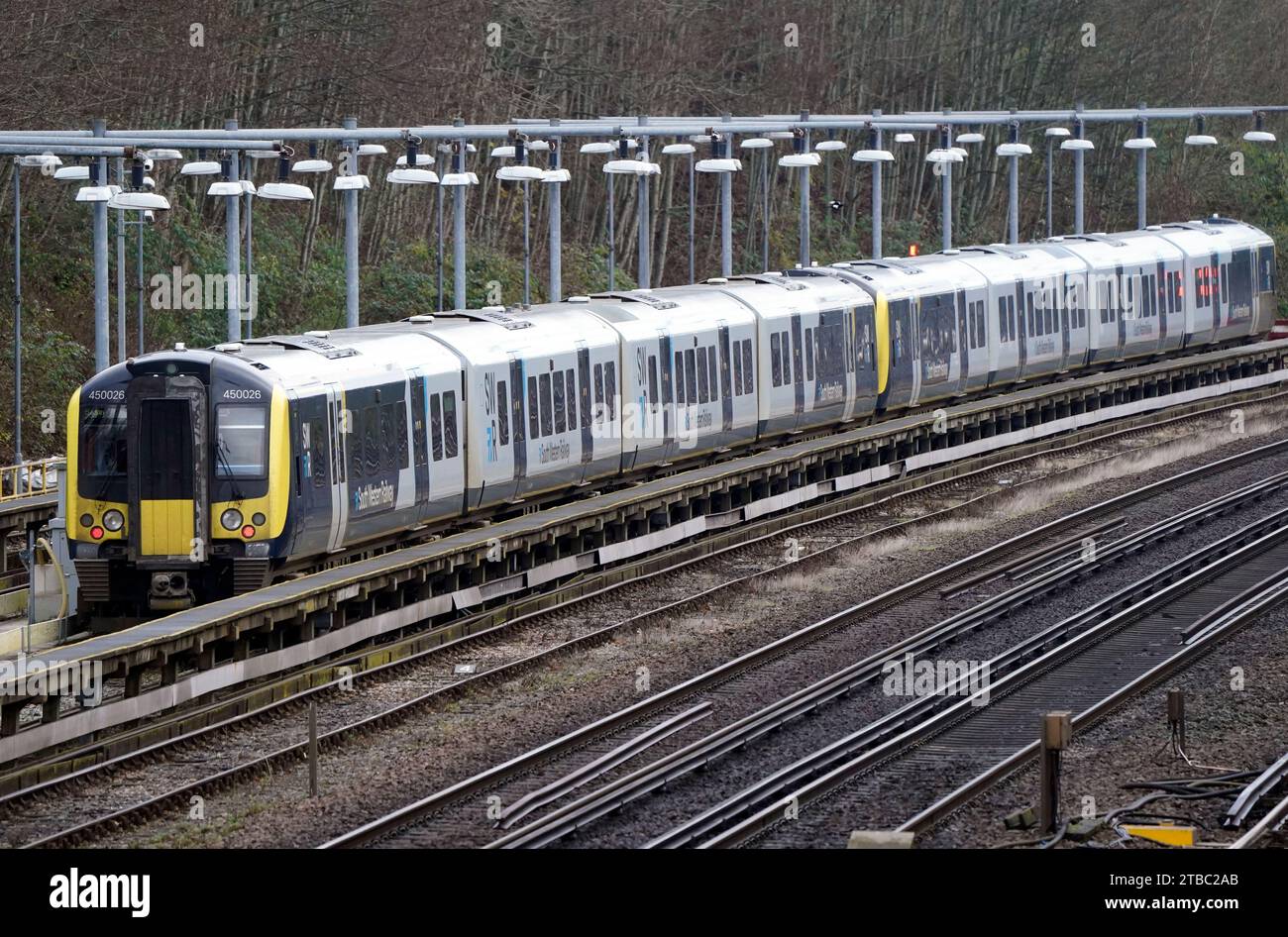 A South Western Railway train in a siding near Basingstoke Railway ...