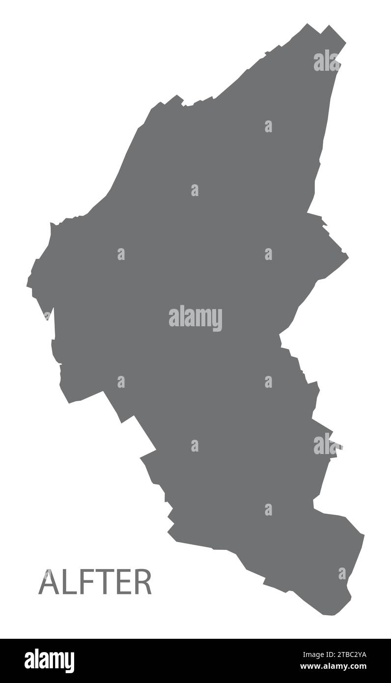 Alfter German city map grey illustration silhouette shape Stock Vector ...